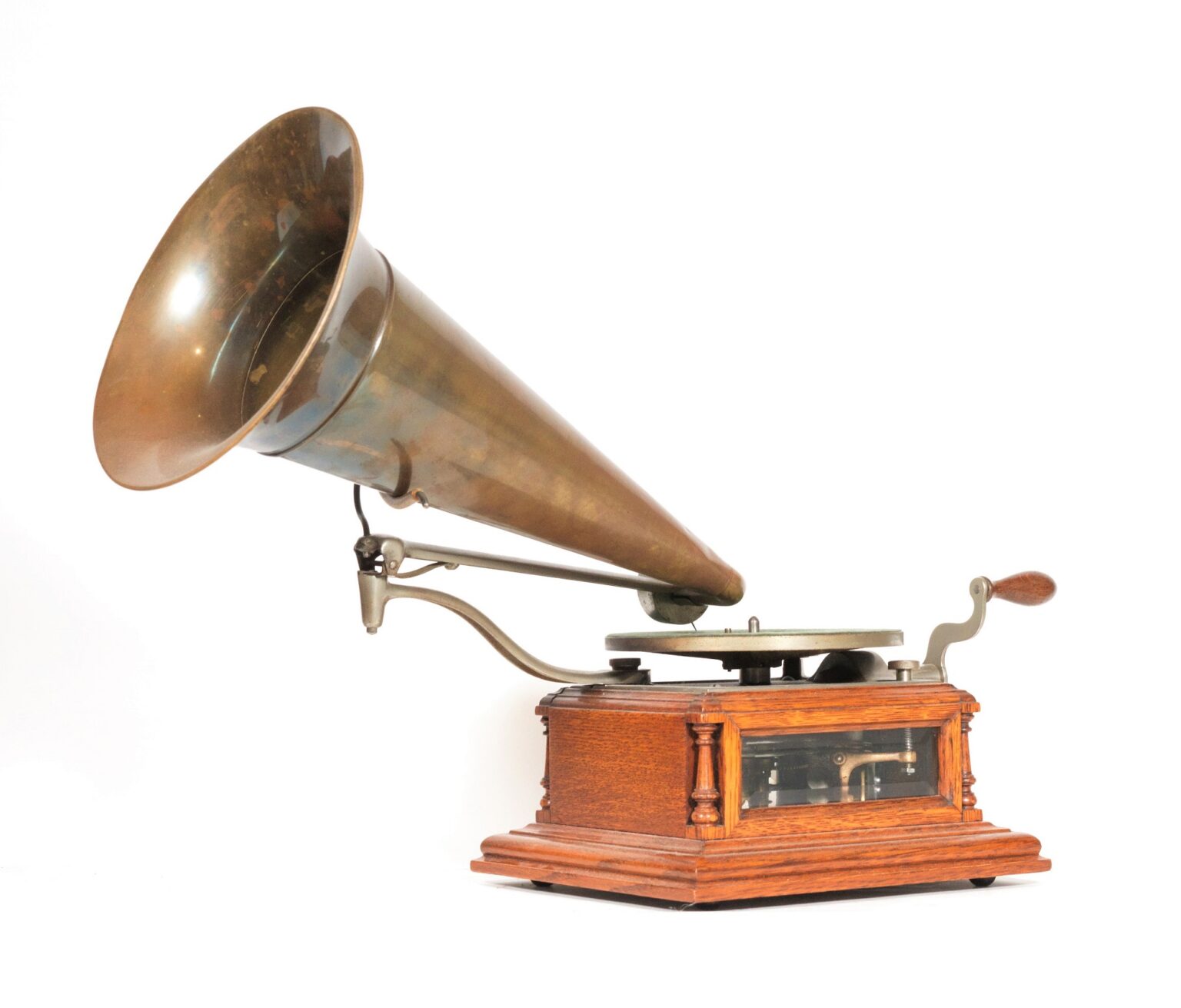 1901 Zon-O-Phone Glass-Sided Model A Phonograph - TechnoGallerie