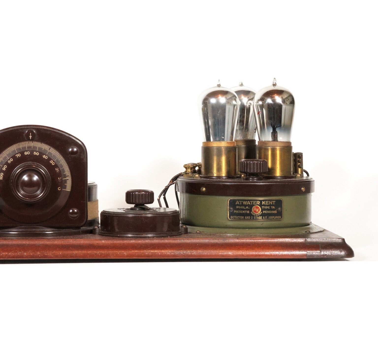 1923 Atwater Kent 4445 Breadboard Radio (1st Model 9) - TechnoGallerie