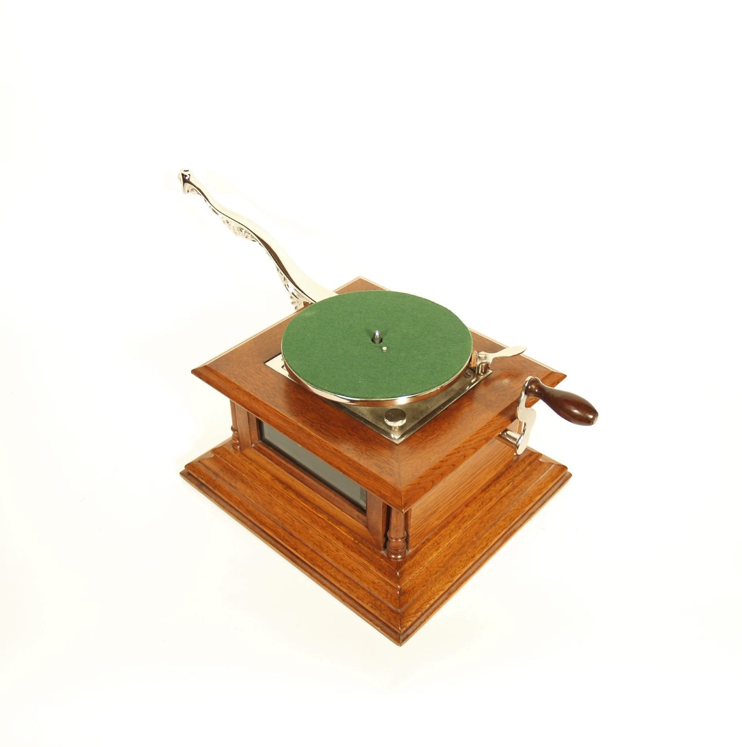 1902 Zon-O-Phone Glass-Sided London Grand Phonograph - TechnoGallerie
