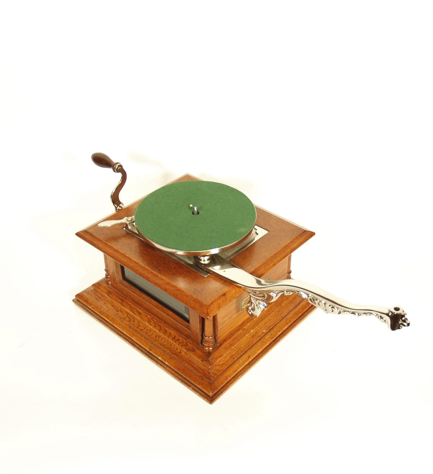 1902 Zon-O-Phone Glass-Sided London Grand Phonograph - TechnoGallerie