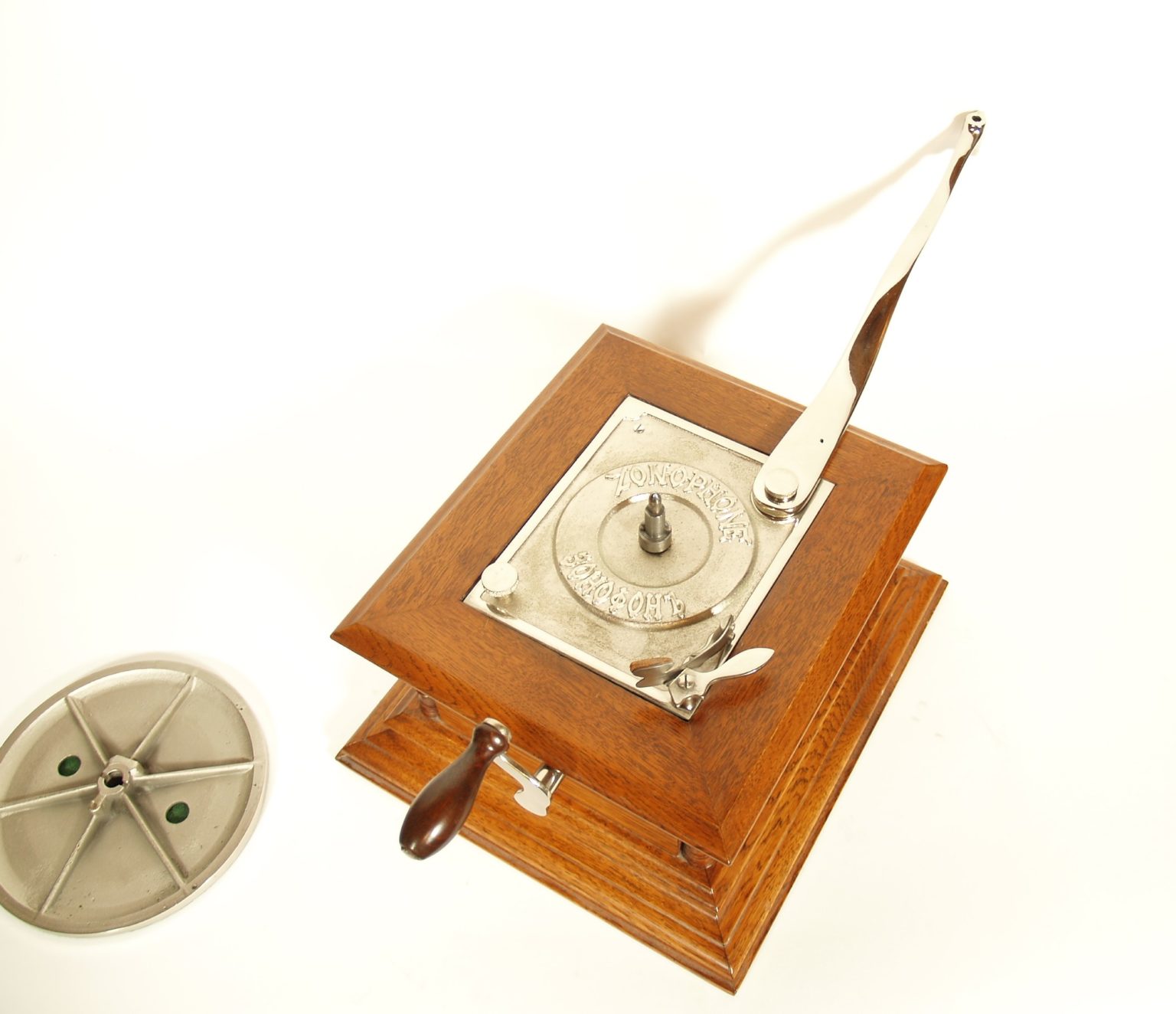1902 Zon-O-Phone Glass-Sided London Grand Phonograph - TechnoGallerie