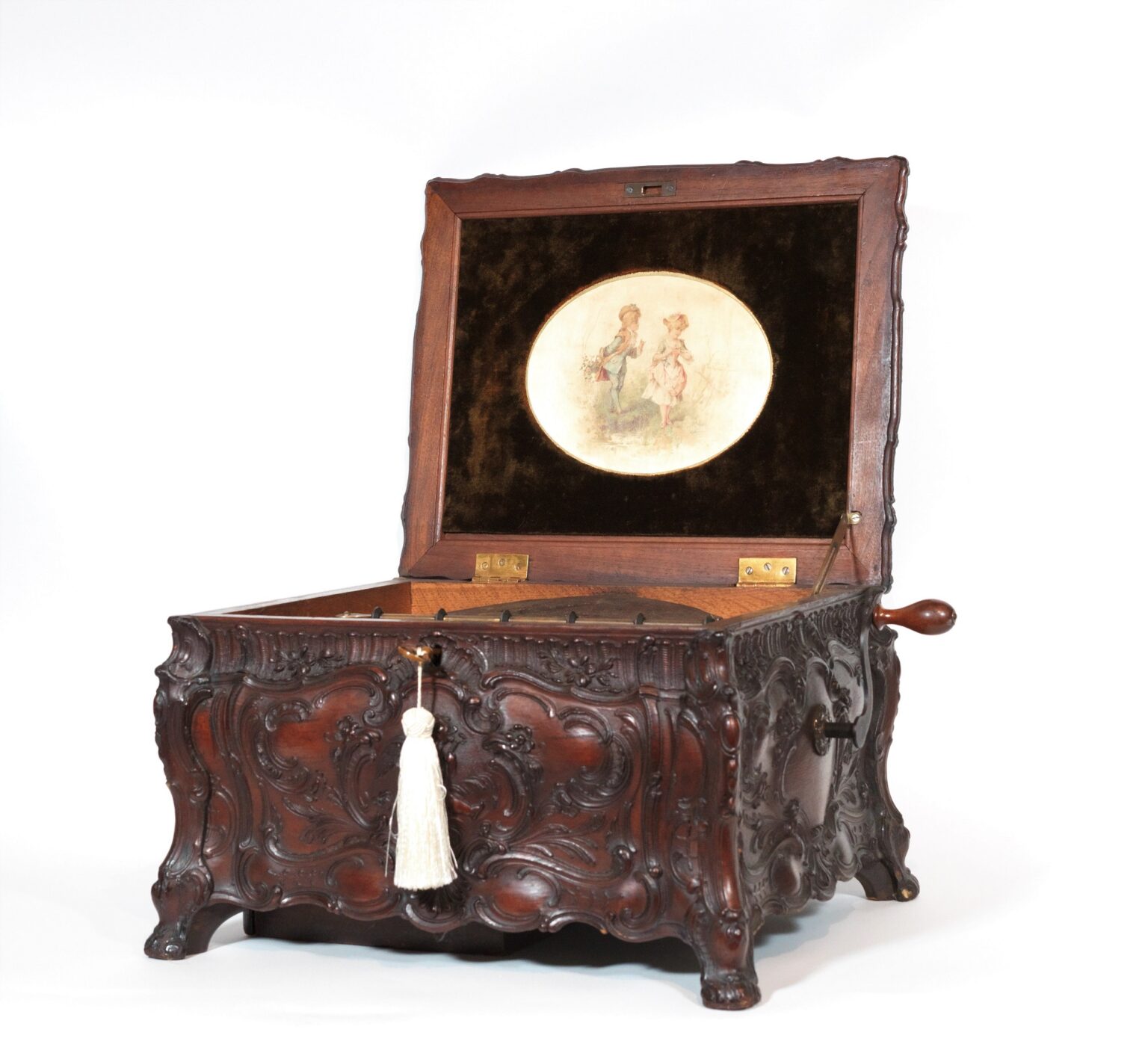Coin-Operated 1889 Symphonion Style 25c "Rococo" Disc Music Box ...