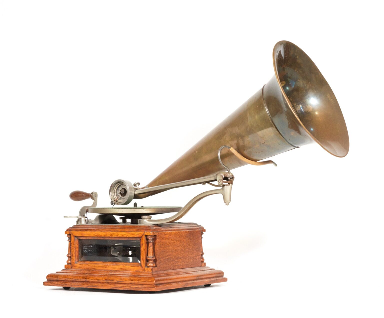 1901 Zon-O-Phone Glass-Sided Model A Phonograph - TechnoGallerie