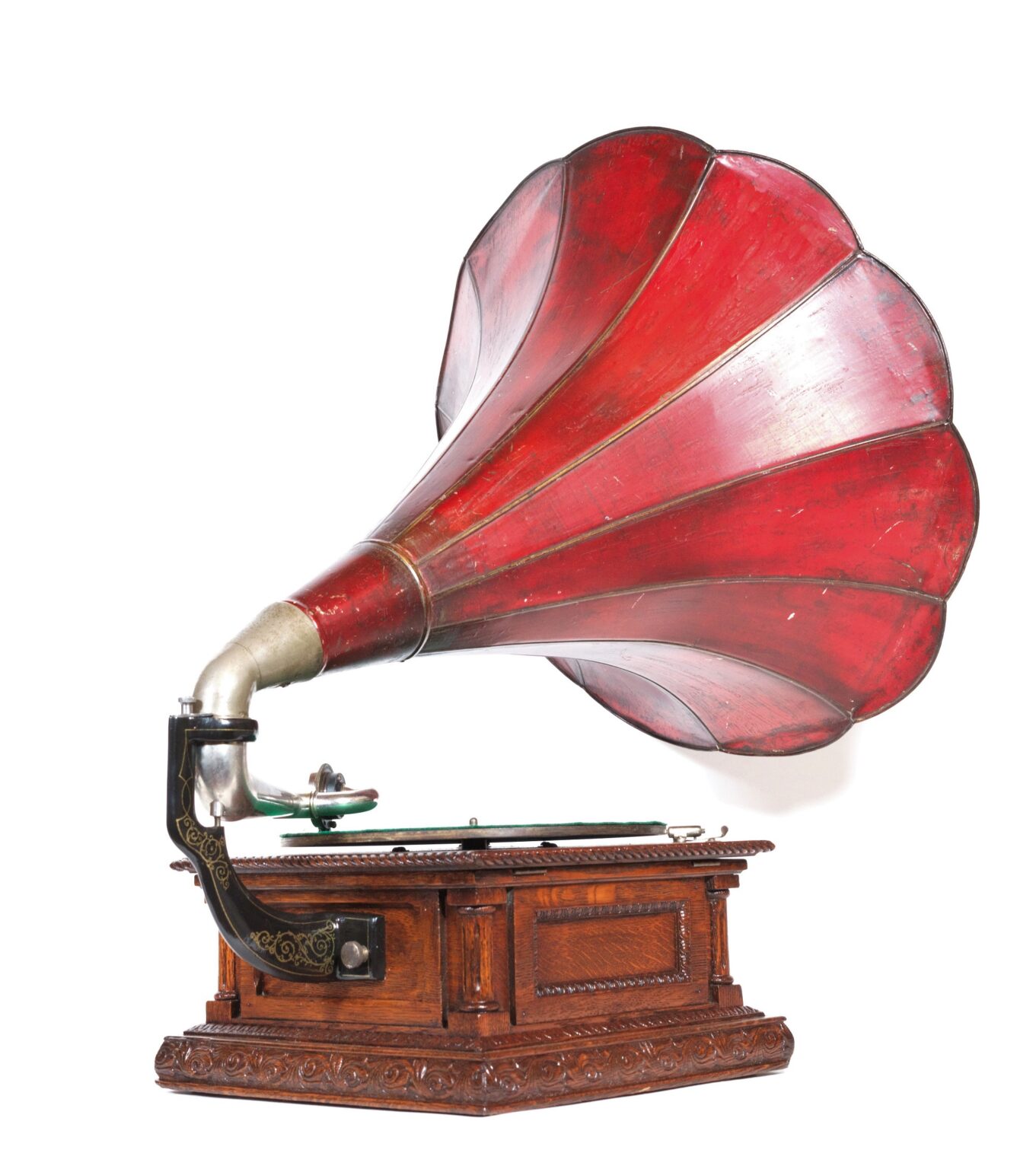 1904 Victor D Phonograph With Standard Metal Mfg. Co. Flower Horn ...