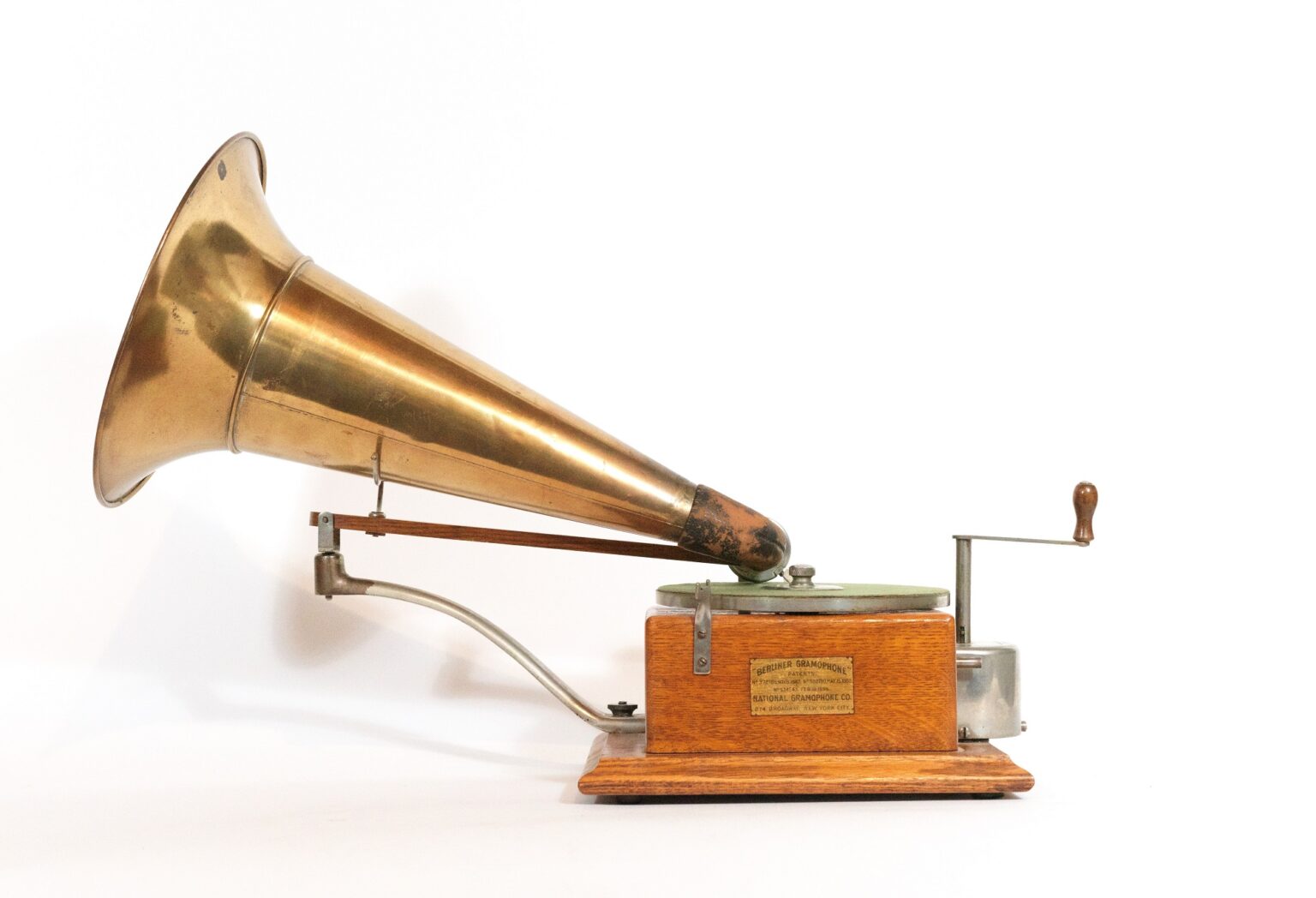 Original 1890's Berliner Trademark Gramophone w/Original Berliner ...