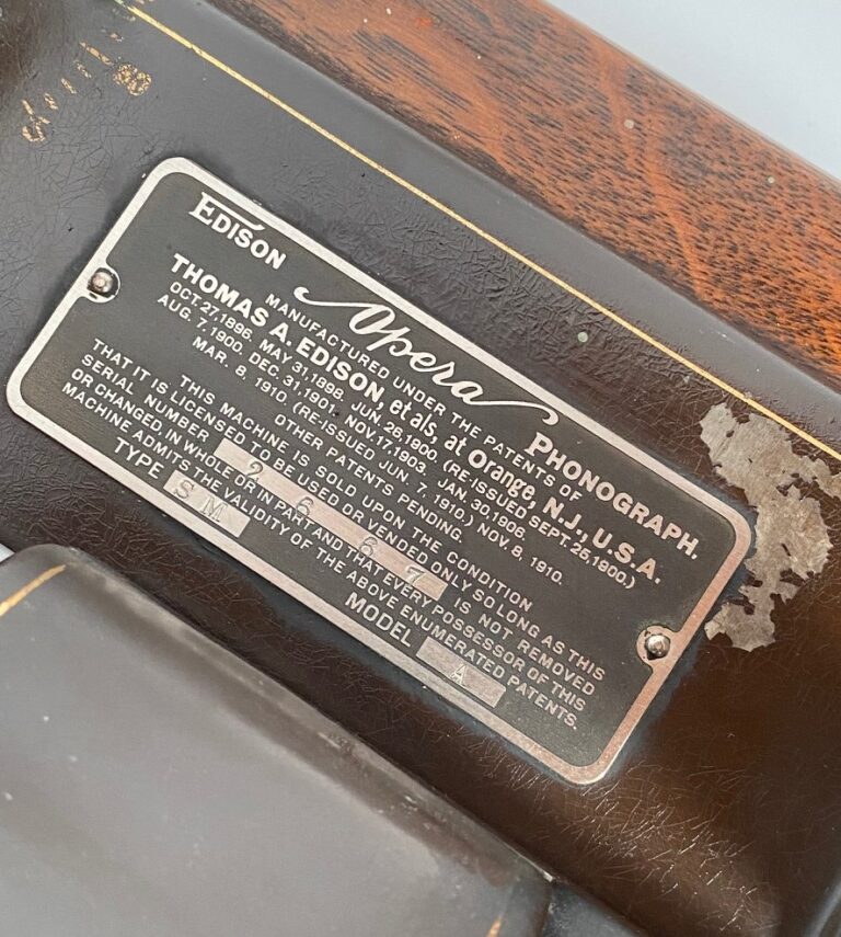 1910 Edison Opera Cylinder Phonograph * Oak - TechnoGallerie