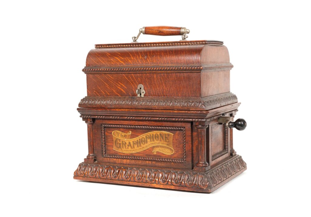 1906 Columbia AO Fancy Case Cylinder Phonograph With 3/4 Size Hawthorne ...