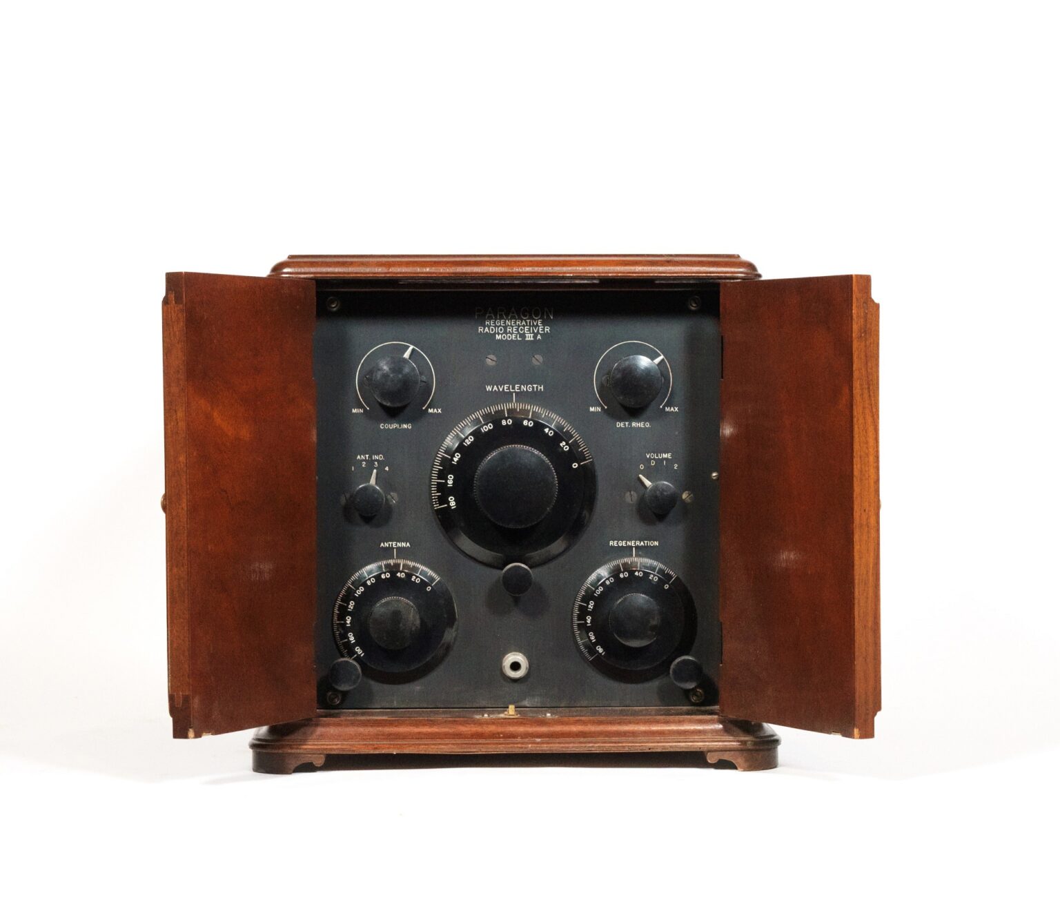 1923 Paragon III-A Radio w/Burl Walnut Cabinet & Original Box ...
