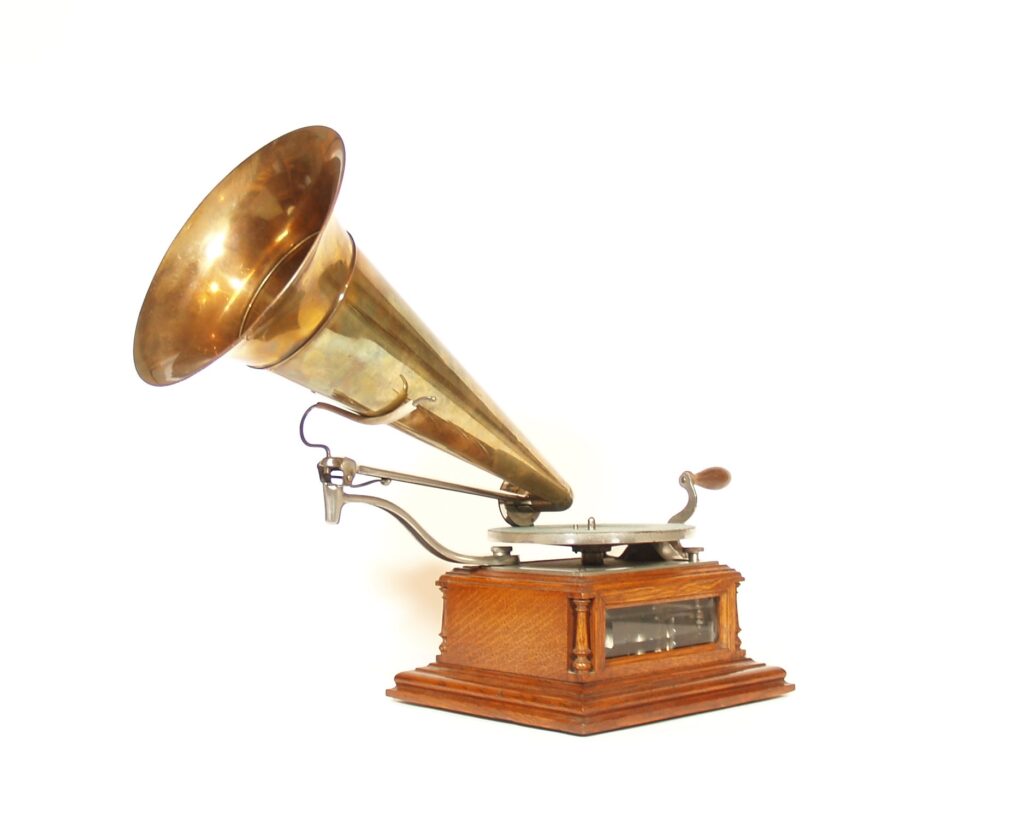 1901 Zon-O-Phone Glass-Sided "A" Phonograph - TechnoGallerie