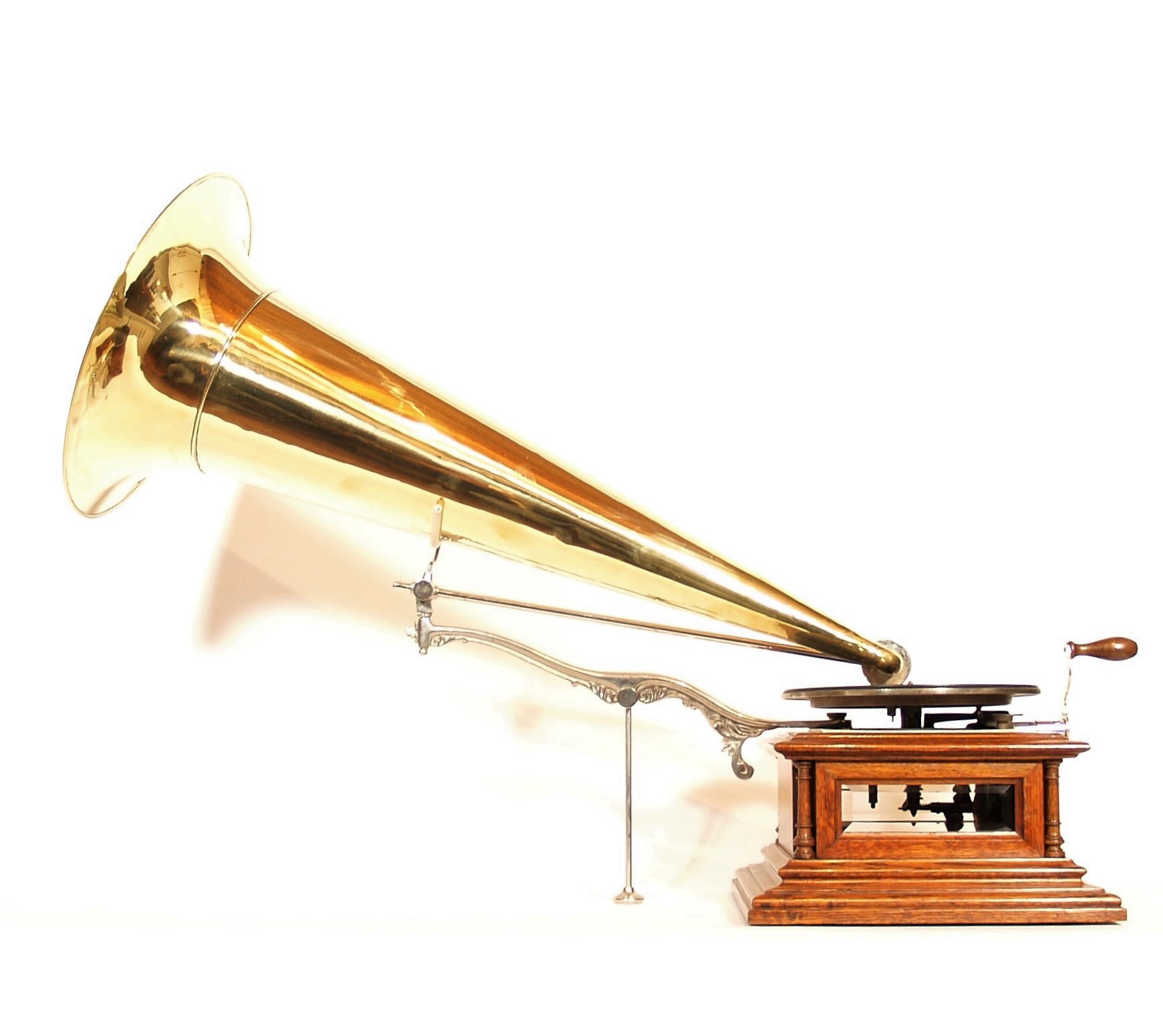 1902 Zonophone Glass-Sided Concert Grand Phonograph - TechnoGallerie