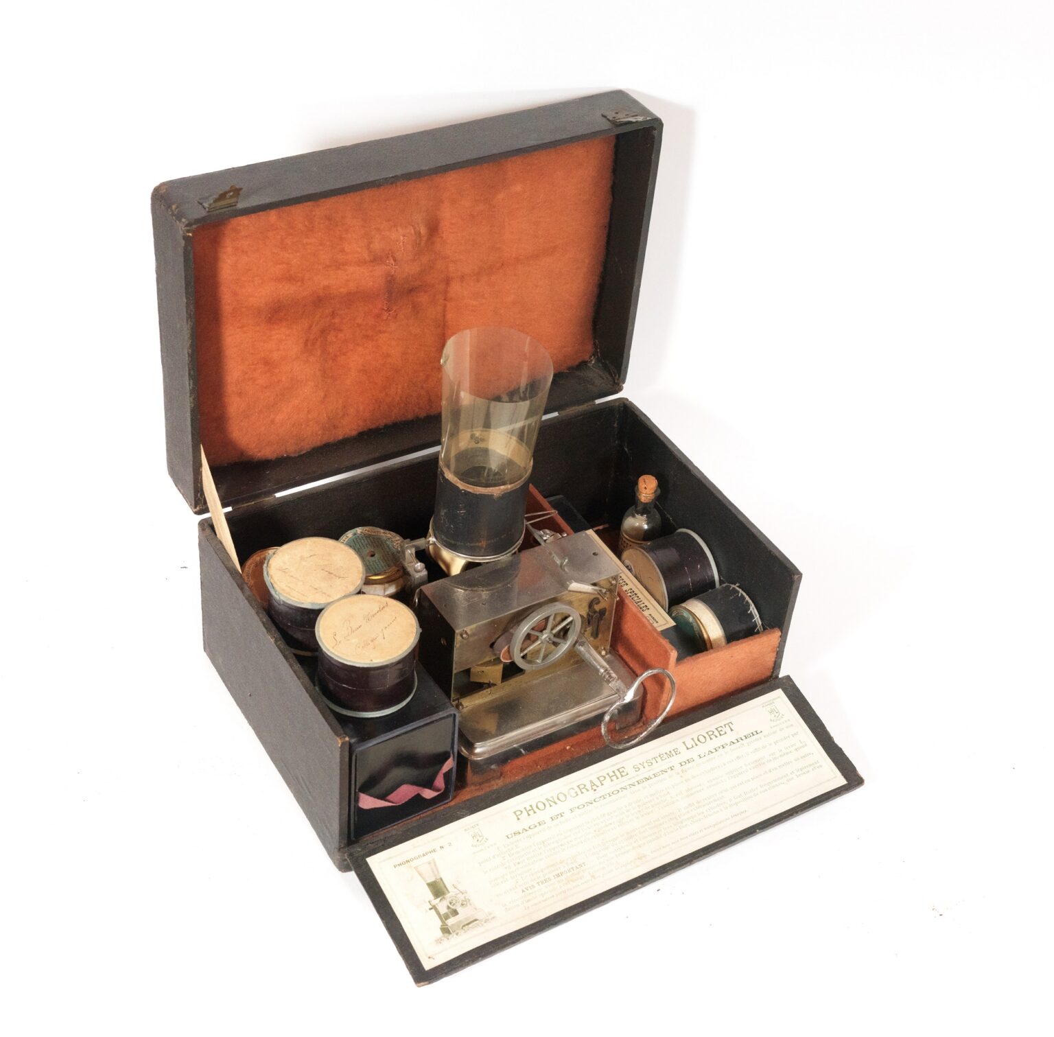 1896 Lioretograph No. 2 Cylinder Phonograph With Original Case & 8 ...