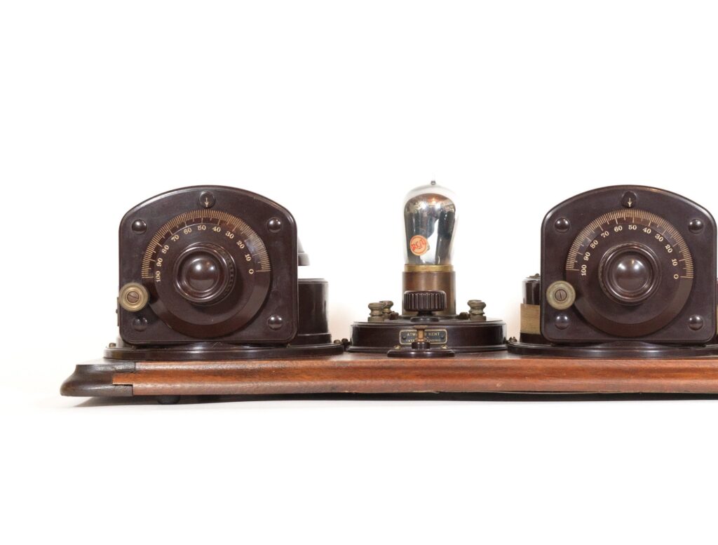 1923 Atwater Kent Model 9 Breadboard Radio w/Good Brass Base, Tipped ...