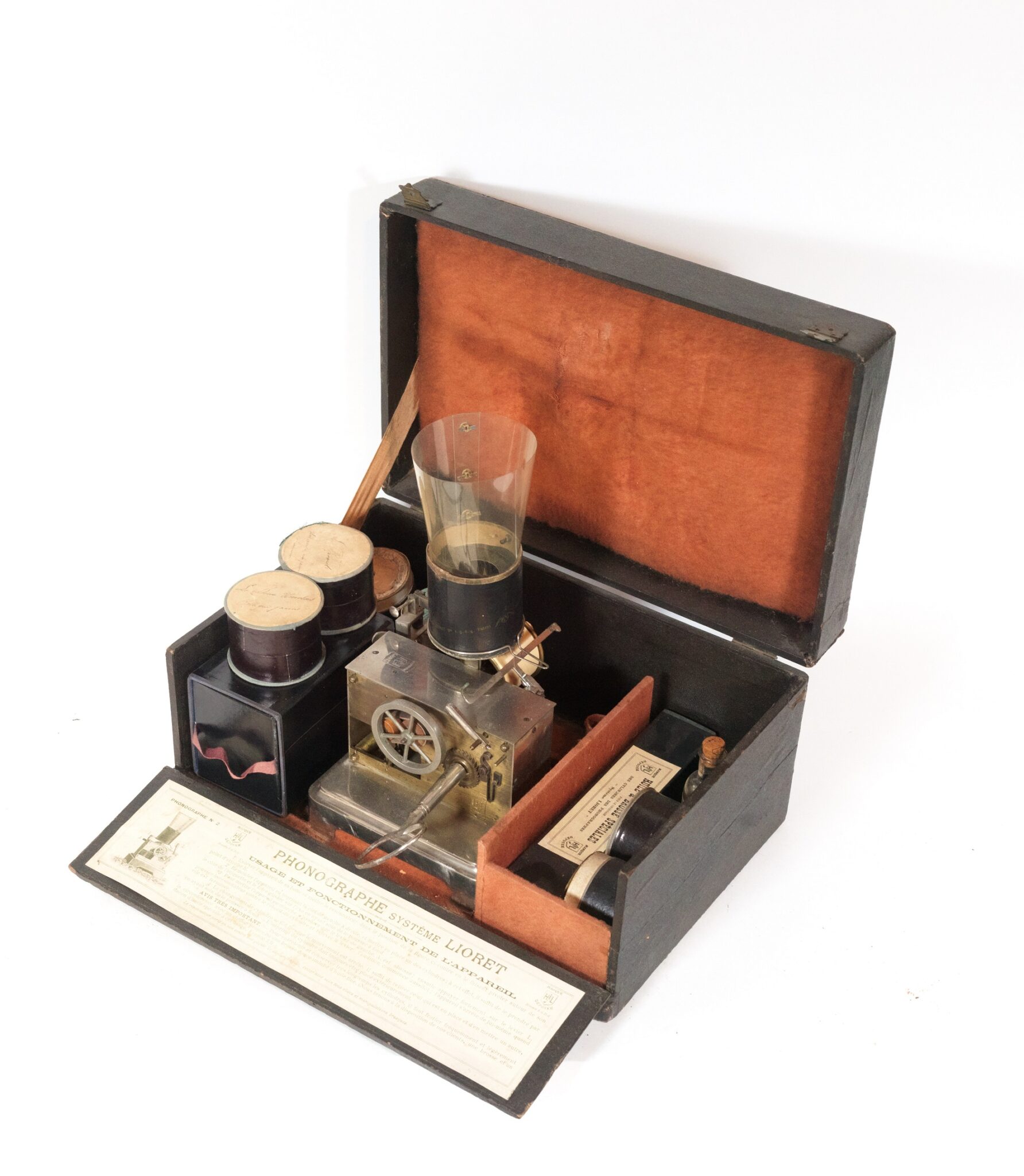 1896 Lioretograph No. 2 Cylinder Phonograph With Original Case & 8 ...