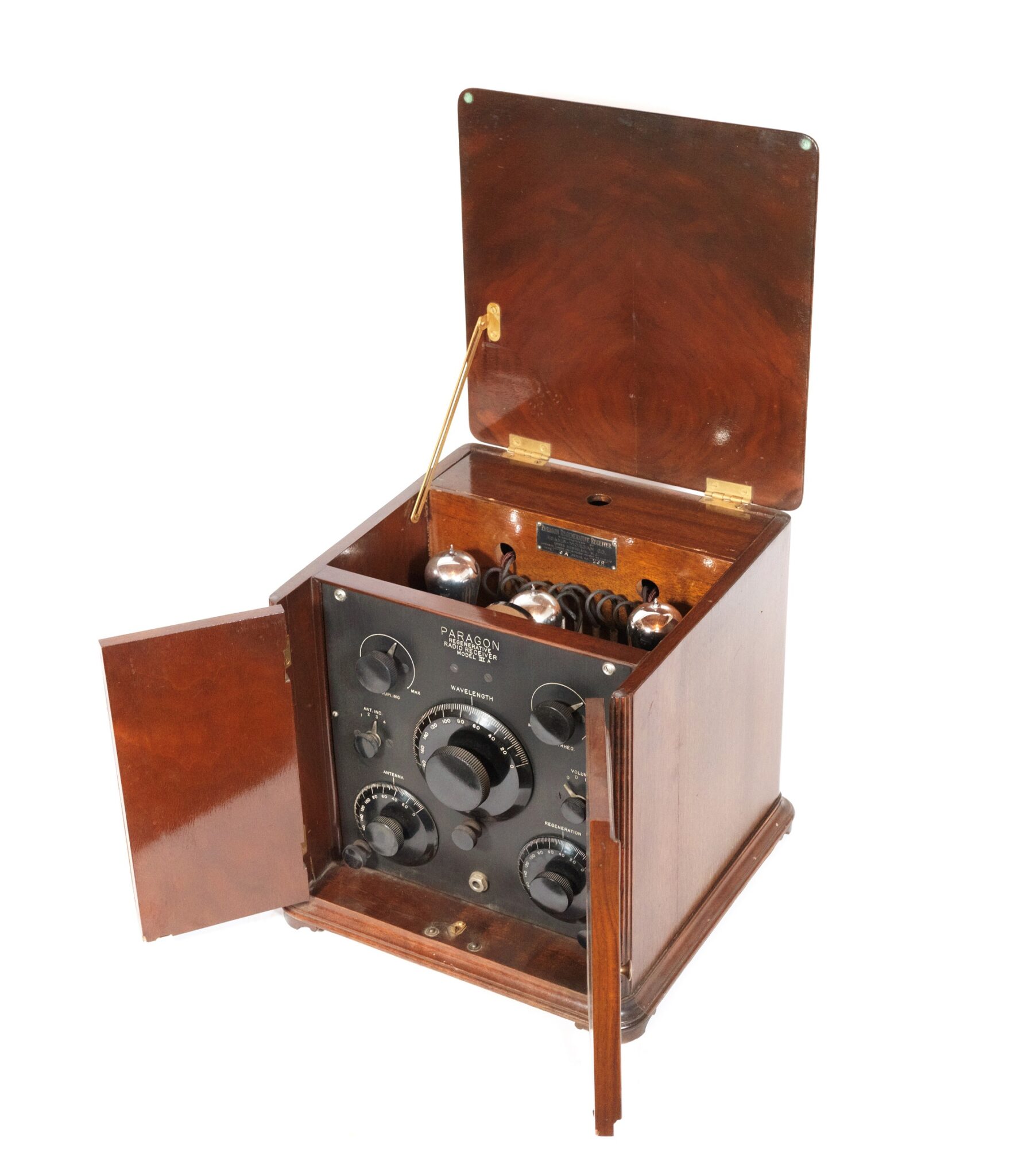 1923 Paragon III-A Radio w/Burl Walnut Cabinet & Original Box ...