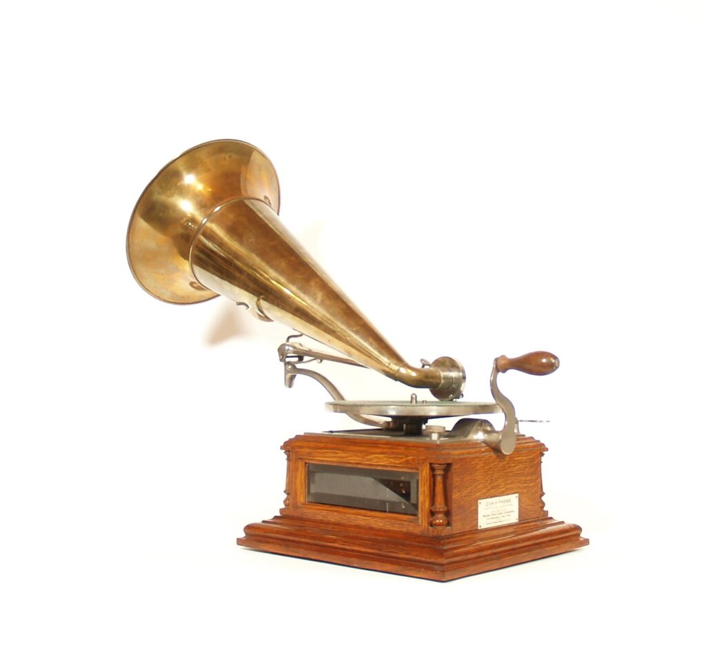1901 Zon-O-Phone Glass-Sided "A" Phonograph - TechnoGallerie