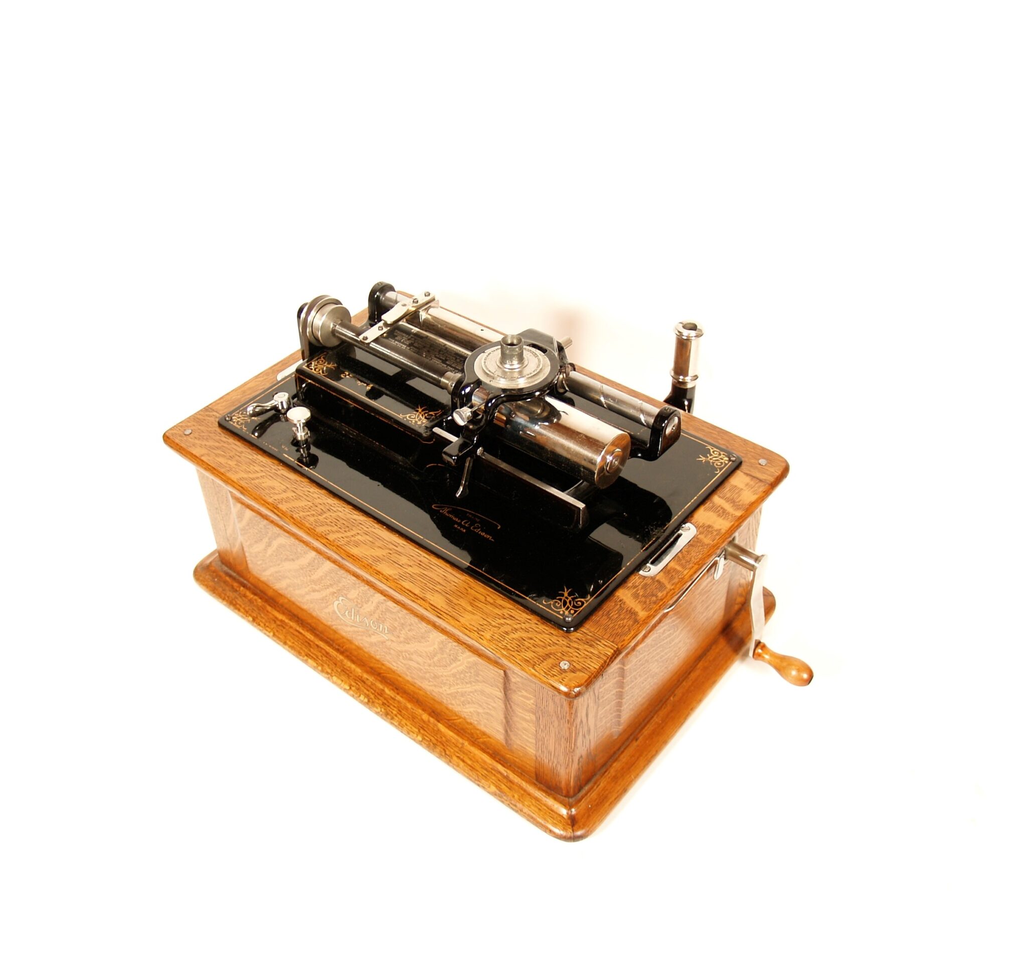1912 Edison Triumph E Phonograph With Original Wood Cygnet Horn * 2 & 4 ...