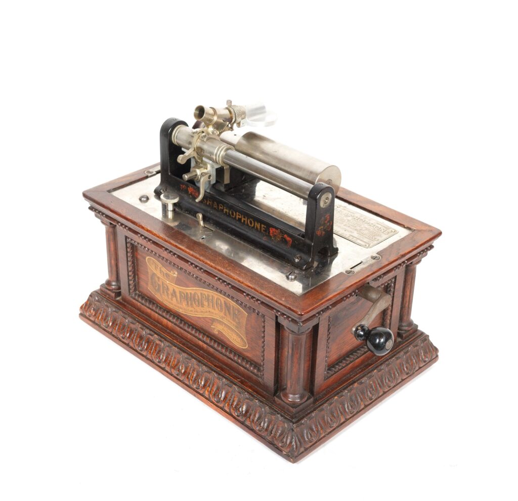 1906 Columbia AO Fancy Case Cylinder Phonograph With 3/4 Size Hawthorne ...