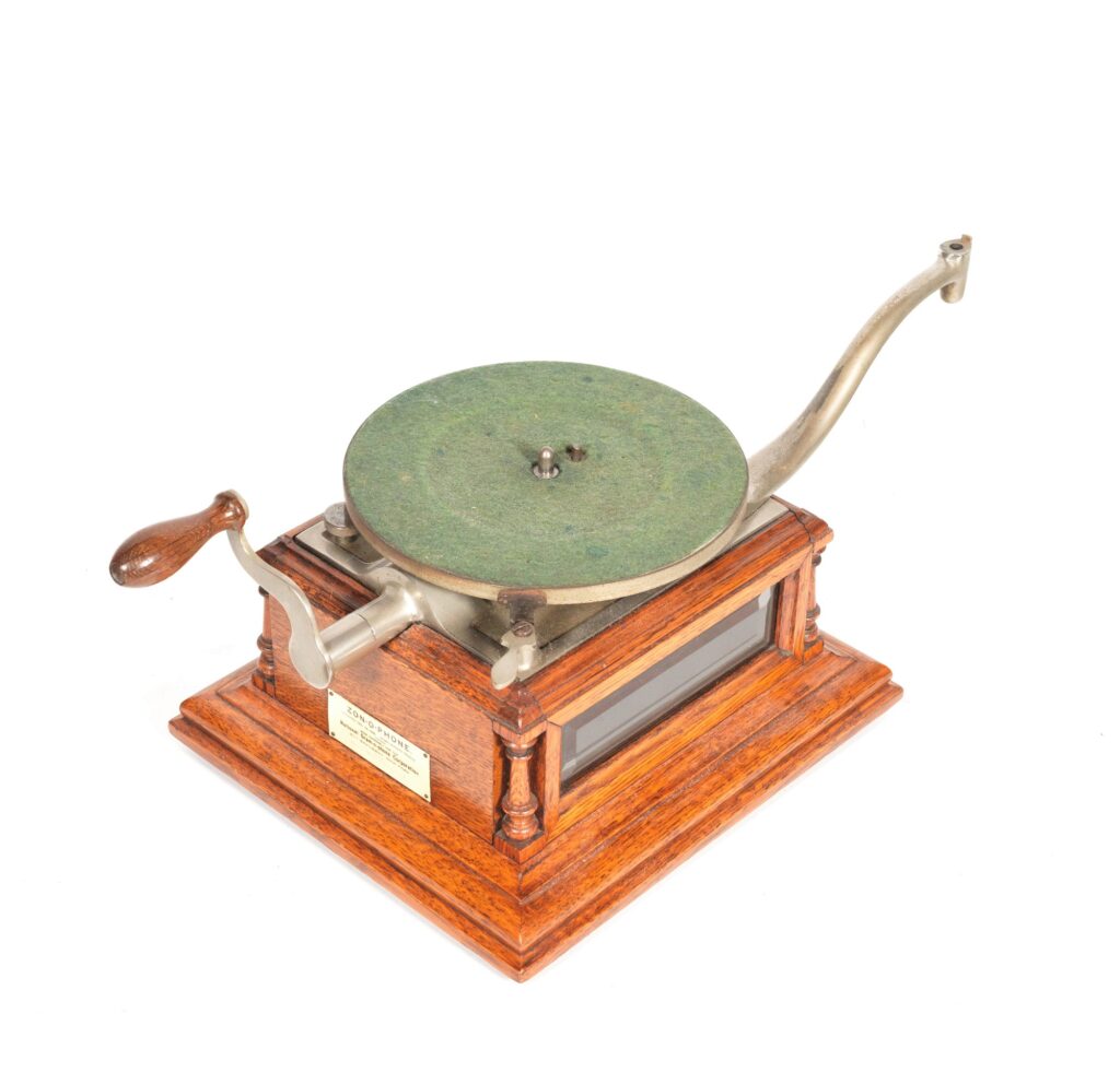 1901 Zon-O-Phone Glass-Sided Model A Phonograph - TechnoGallerie