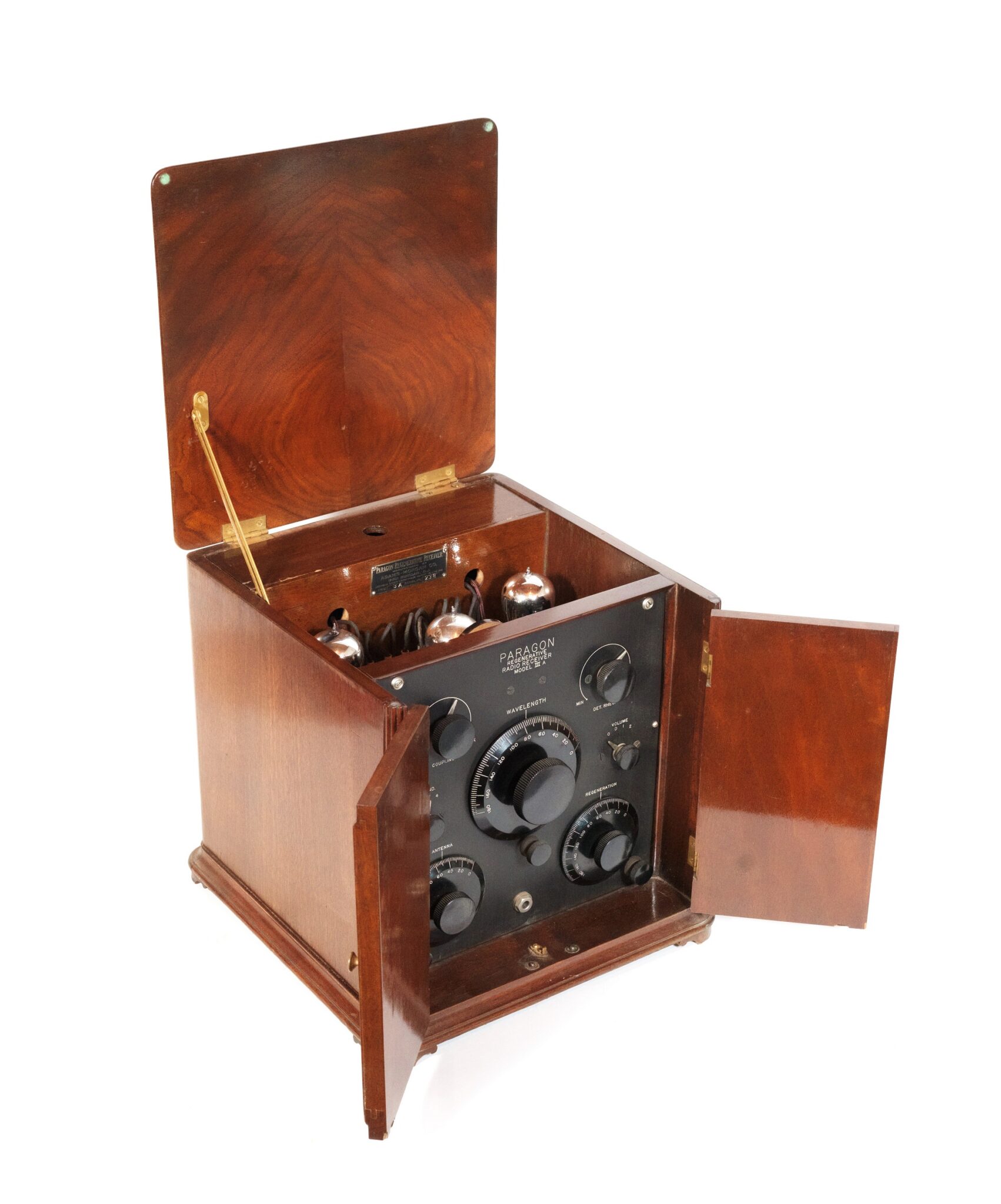 1923 Paragon III-A Radio w/Burl Walnut Cabinet & Original Box ...