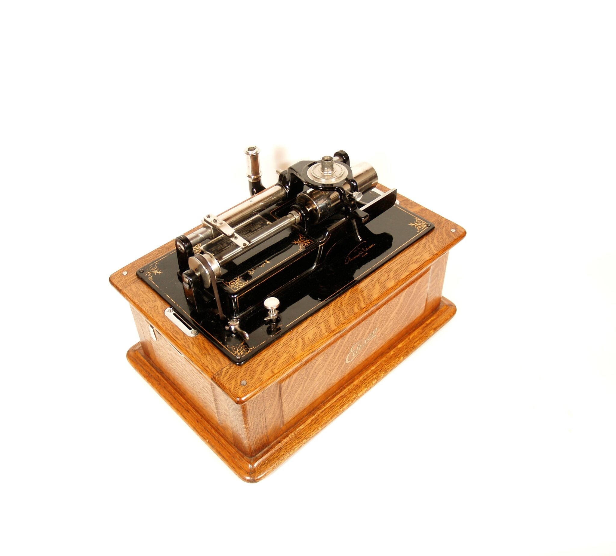 1912 Edison Triumph E Phonograph With Original Wood Cygnet Horn * 2 & 4 ...