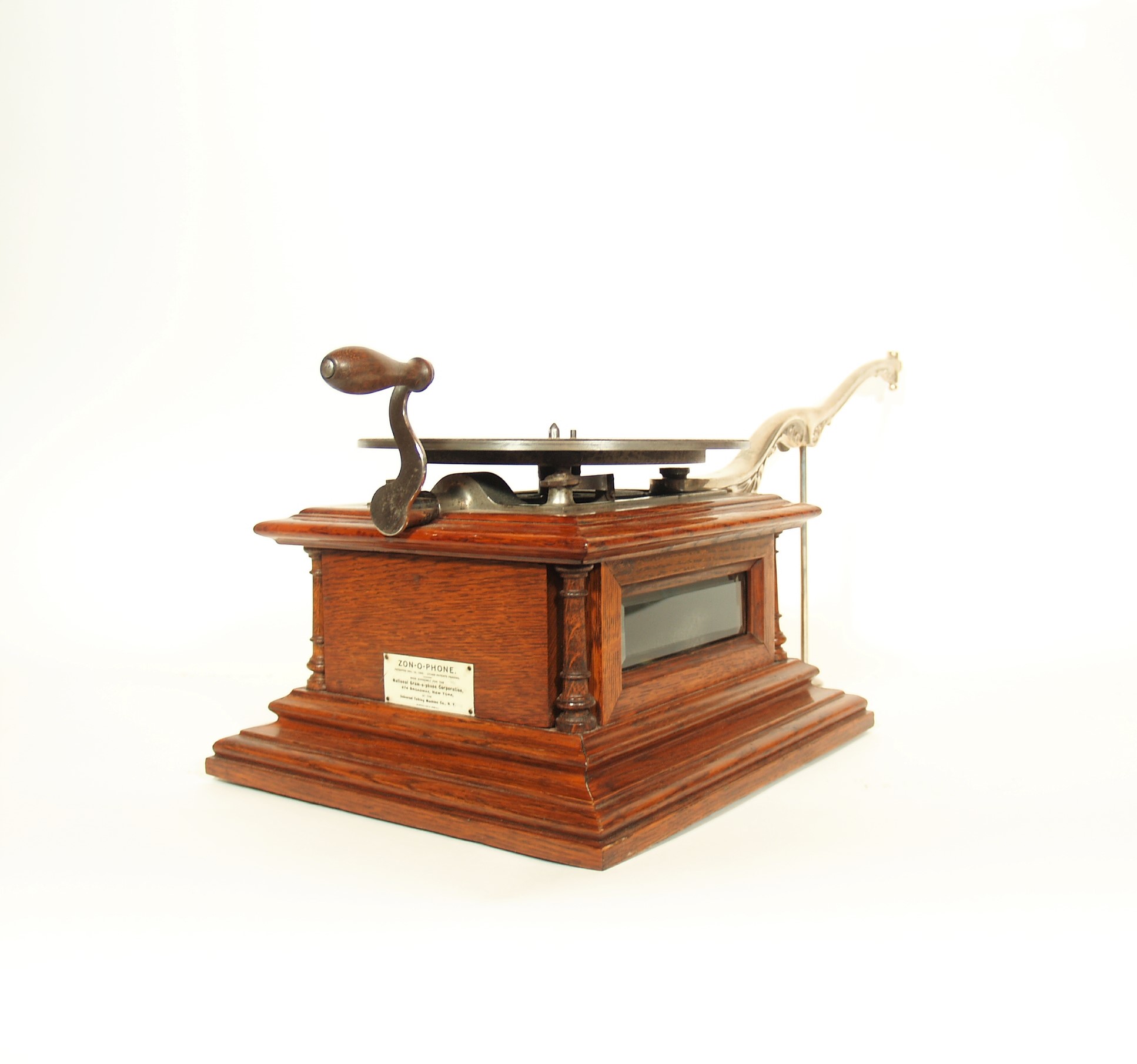 1902 Zonophone Glass-Sided Concert Grand Phonograph - TechnoGallerie