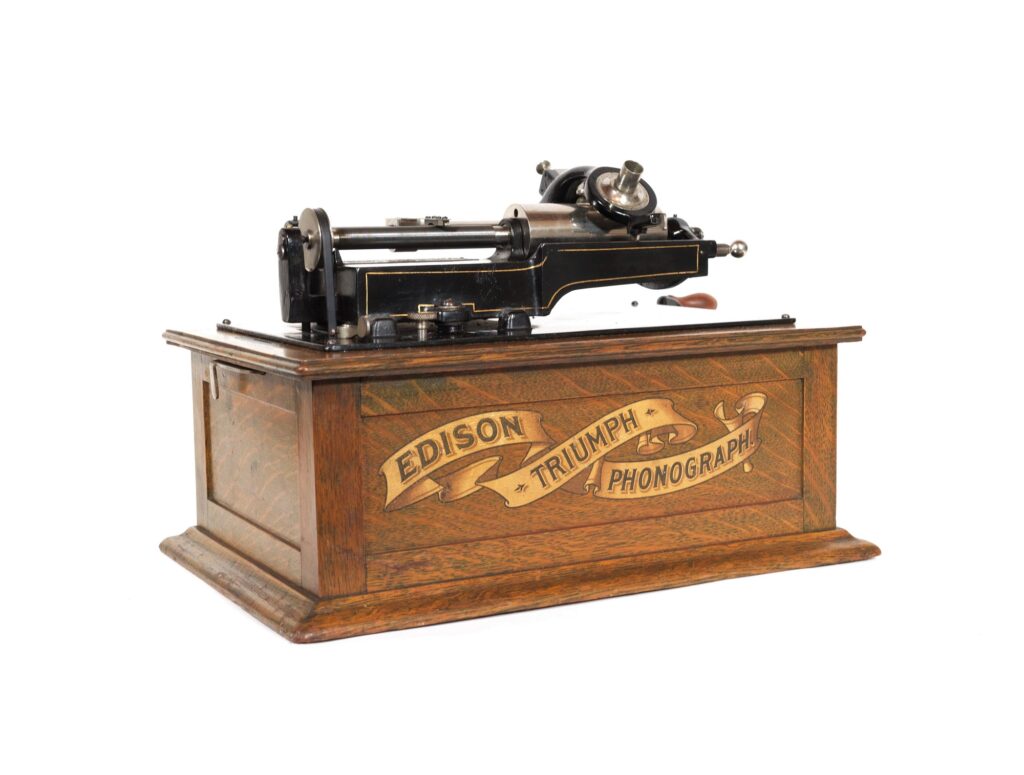 1901 Edison Banner Front Triumph Cylinder Phonograph With 24" Brass ...
