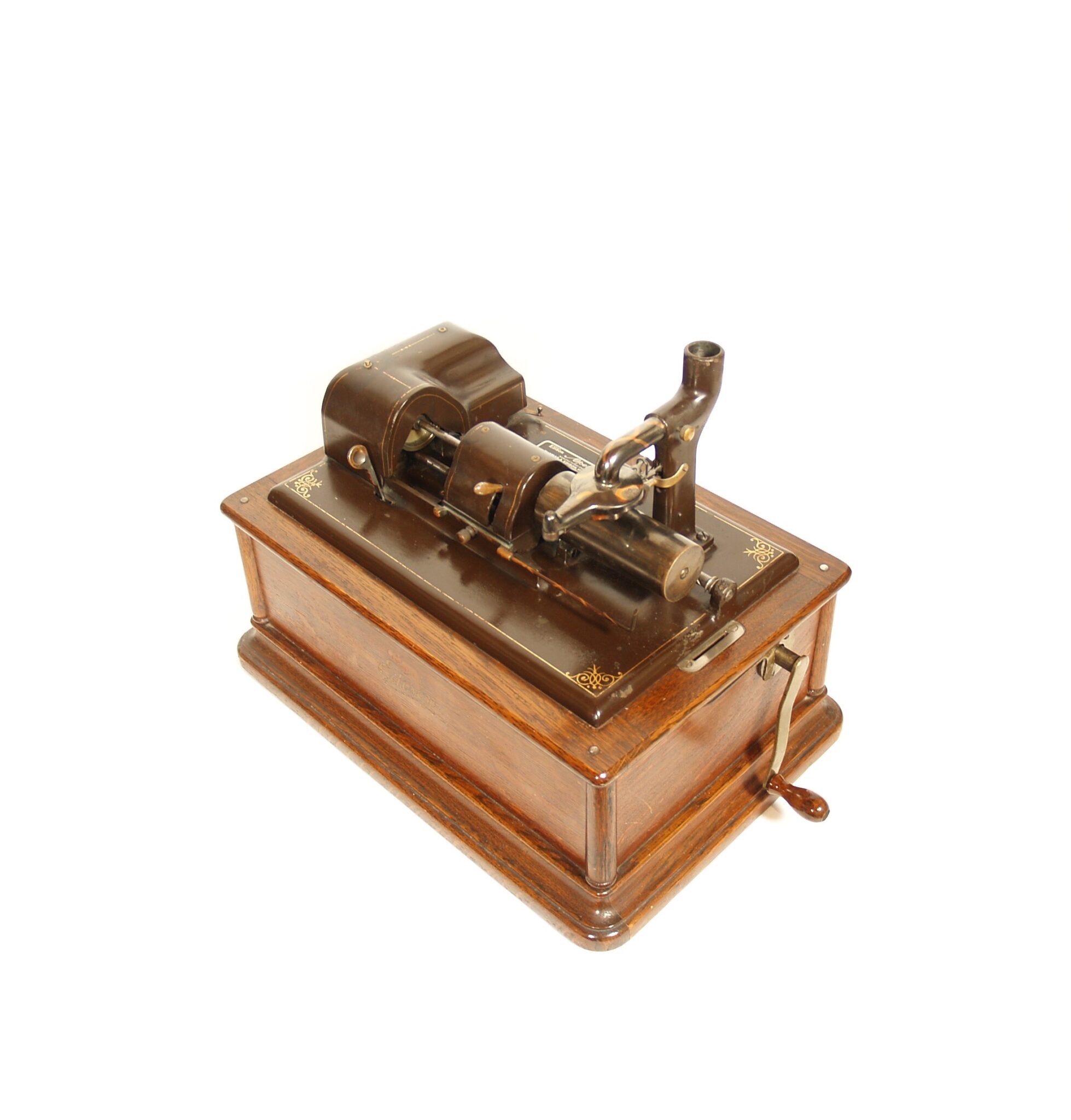 1910 Edison Opera Cylinder Phonograph * Oak - TechnoGallerie