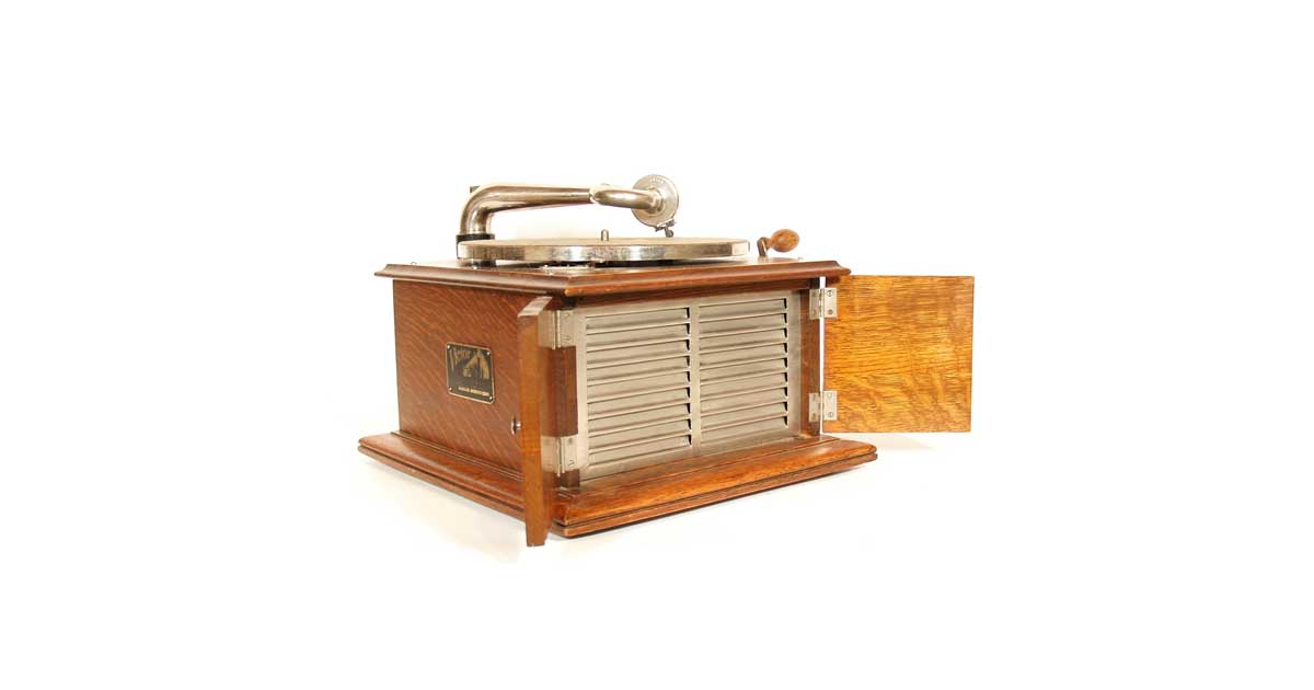 1911 Victrola IV Phonograph With Steel Slat Grill & Victor Type "O ...